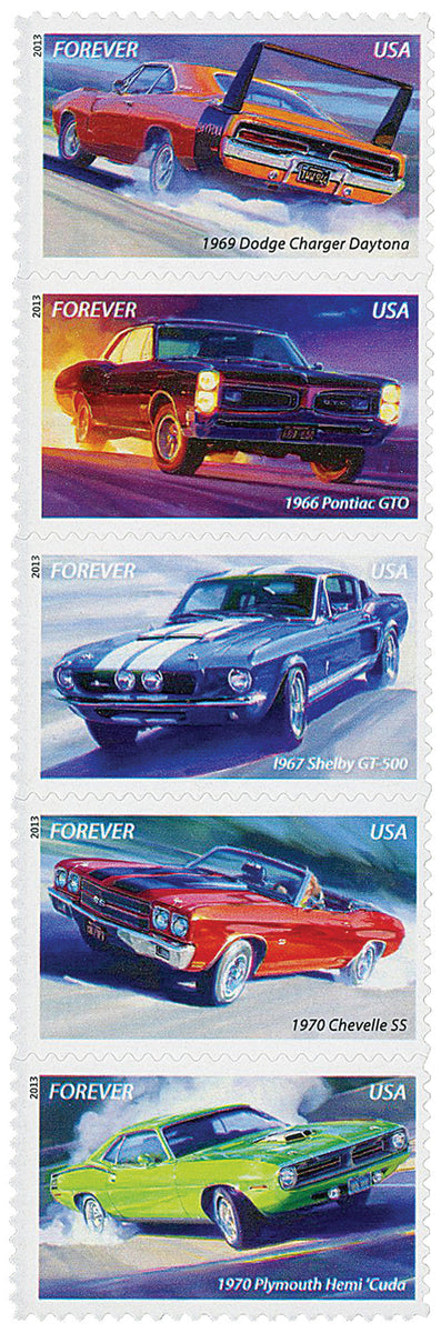 Stamps Celebrating Iconic Muscle Cars – StampPhenom