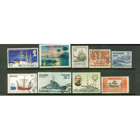 All Different Ships , 9 stamps – StampPhenom