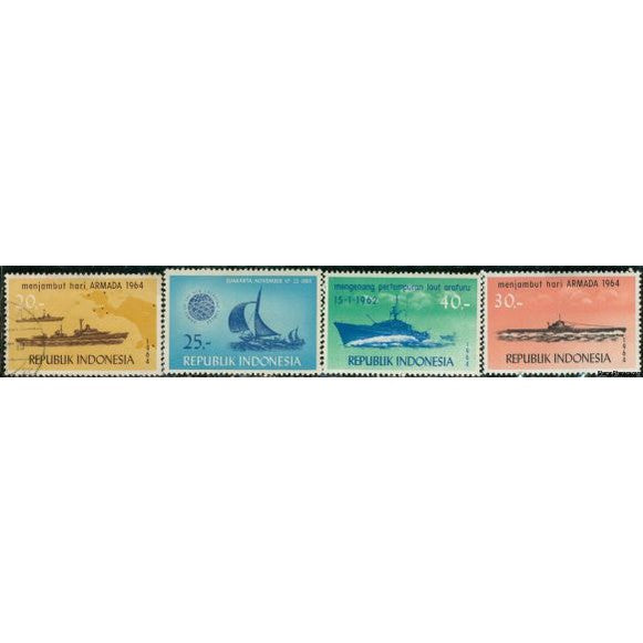 Indonesia Ships , 4 stamps – StampPhenom