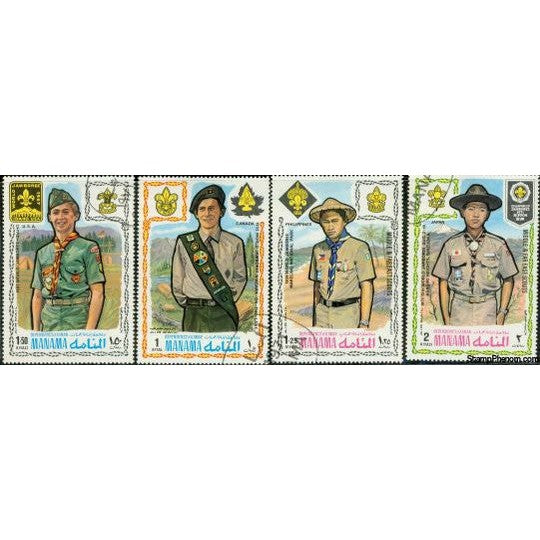 Manama Scouting , 4 stamps – StampPhenom