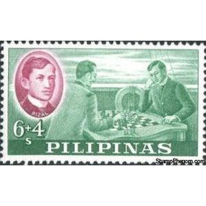 Philippines 1962 José Rizal playing chess – StampPhenom
